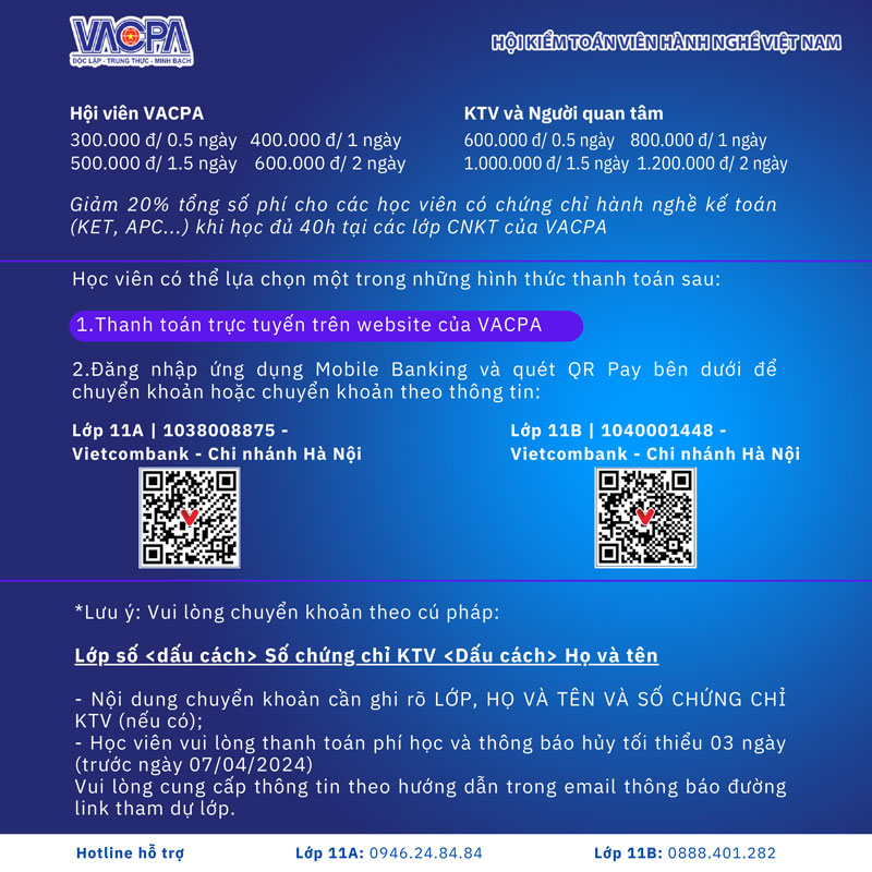 Thư mời tham dự lớp CNKT Online 11AB-2024, 02 ngày 10-11/04/2024