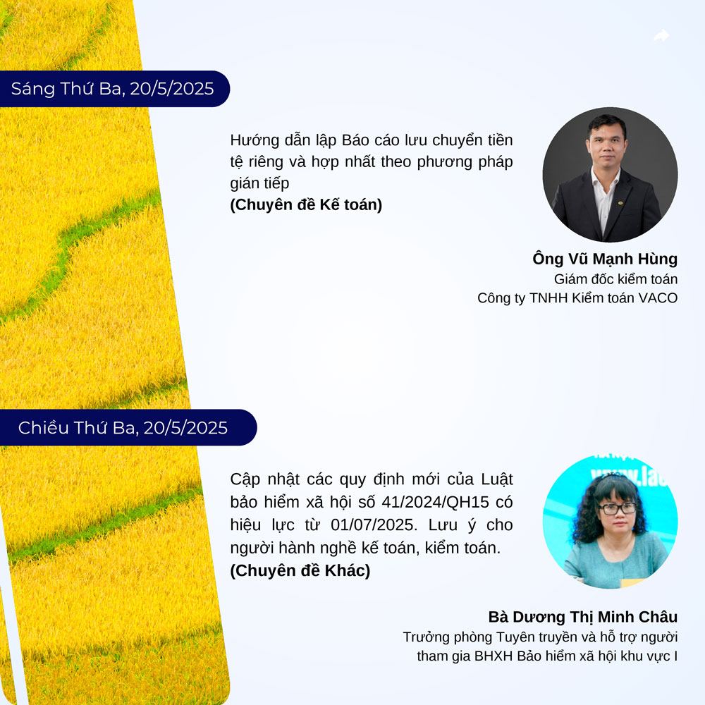 Thư mời tham dự lớp CNKT Online 18AB-2025, 2 ngày 20-21/5/2025