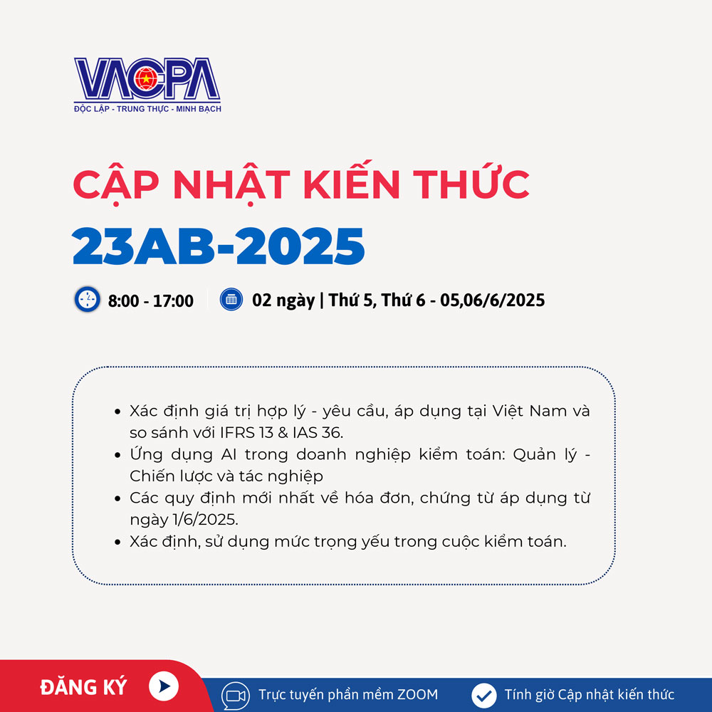 Thư mời tham dự lớp CNKT Online 23AB-2025, 2 ngày 05-06/6/2025