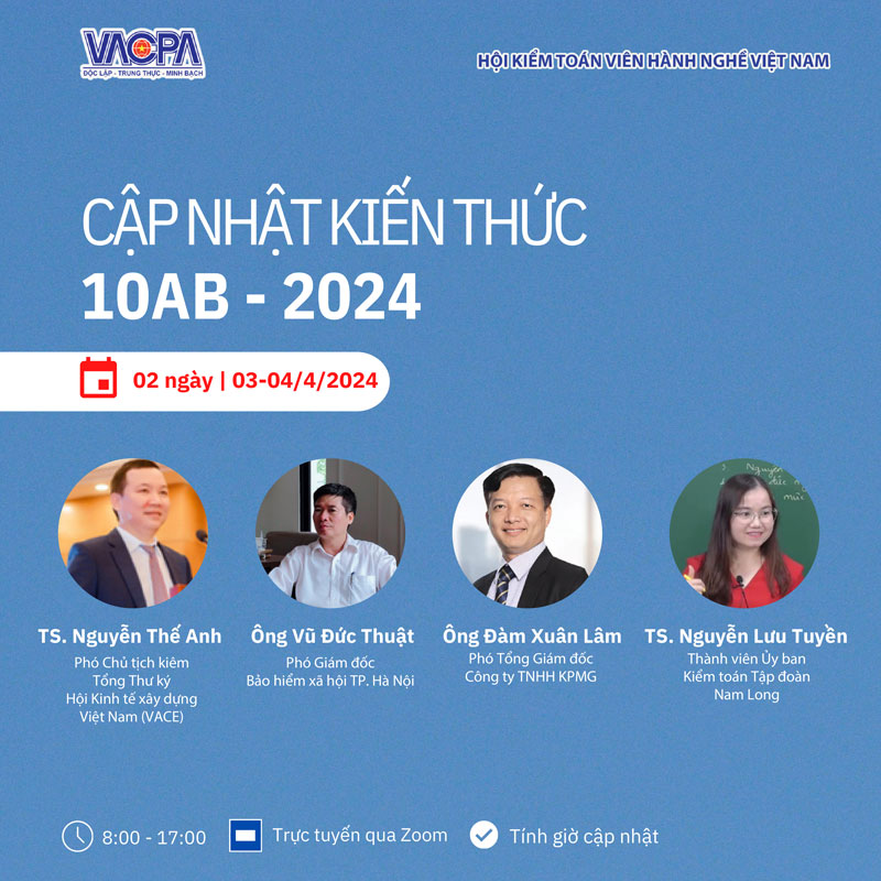 Thư mời tham dự lớp CNKT Online 10AB-2024, 02 ngày 3-4/04/2024