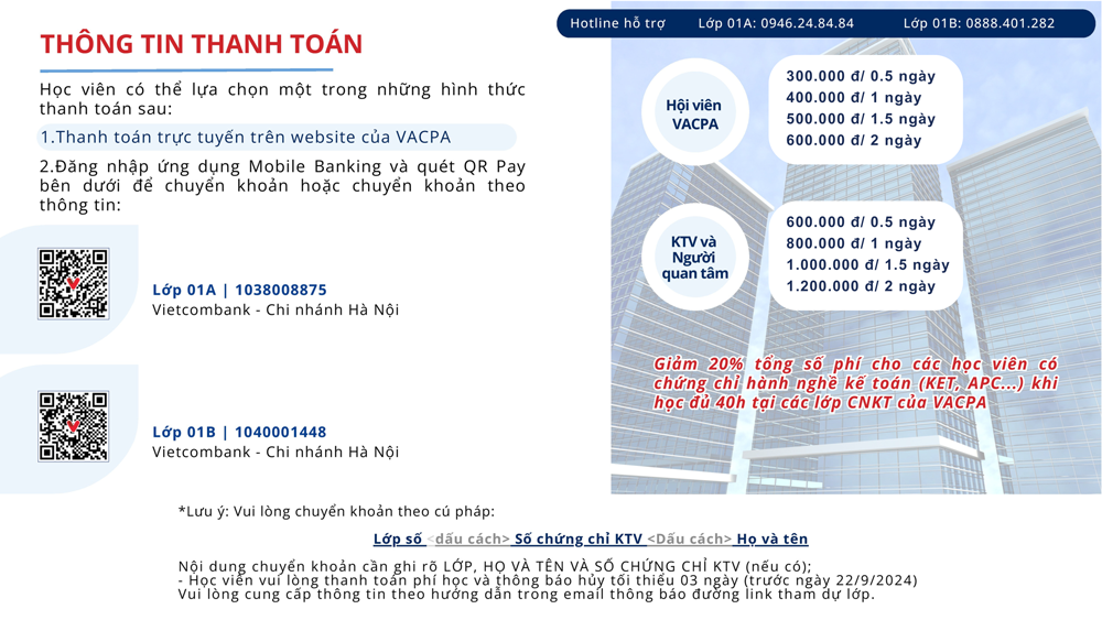 Thư mời tham dự lớp CNKT Online 01AB-2025, 2 ngày 25-26/09/2024