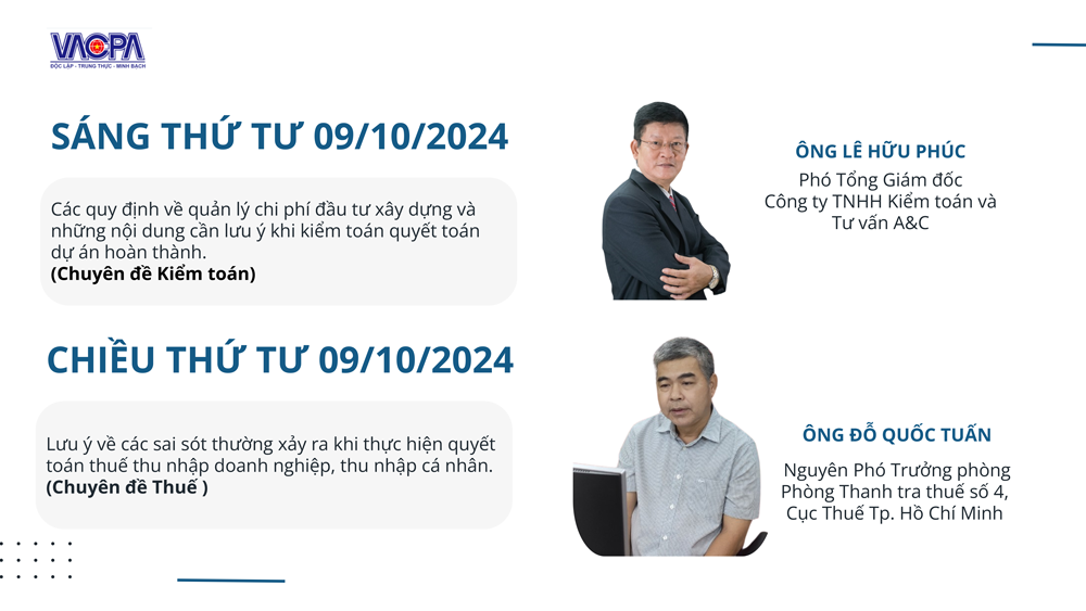 Thư mời tham dự lớp CNKT Online 02AB-2025, 2 ngày 09-10/10/2024