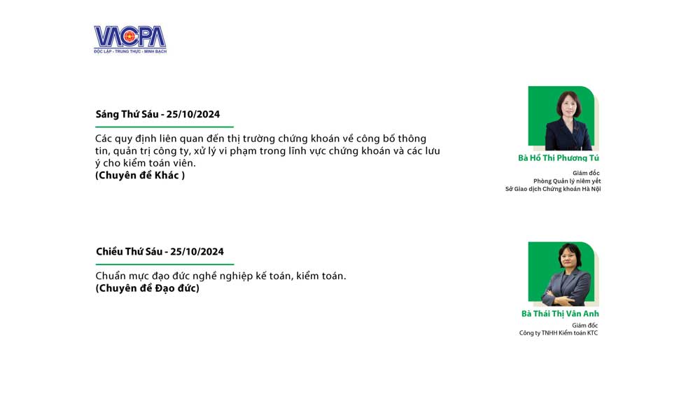 Thư mời tham dự lớp CNKT Online 03AB-2025, 2 ngày 24-25/10/2024