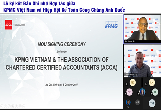 Lễ ký kết Bản Ghi nhớ Hợp tác giữa KPMG Việt Nam và Hiệp Hội Kế Toán Công Chứng Anh Quốc