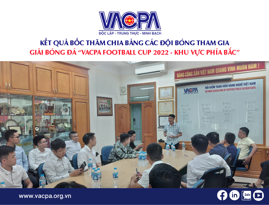 Kết quả bốc thăm chia bảng các đội bóng tham gia giải VACPA Football ...