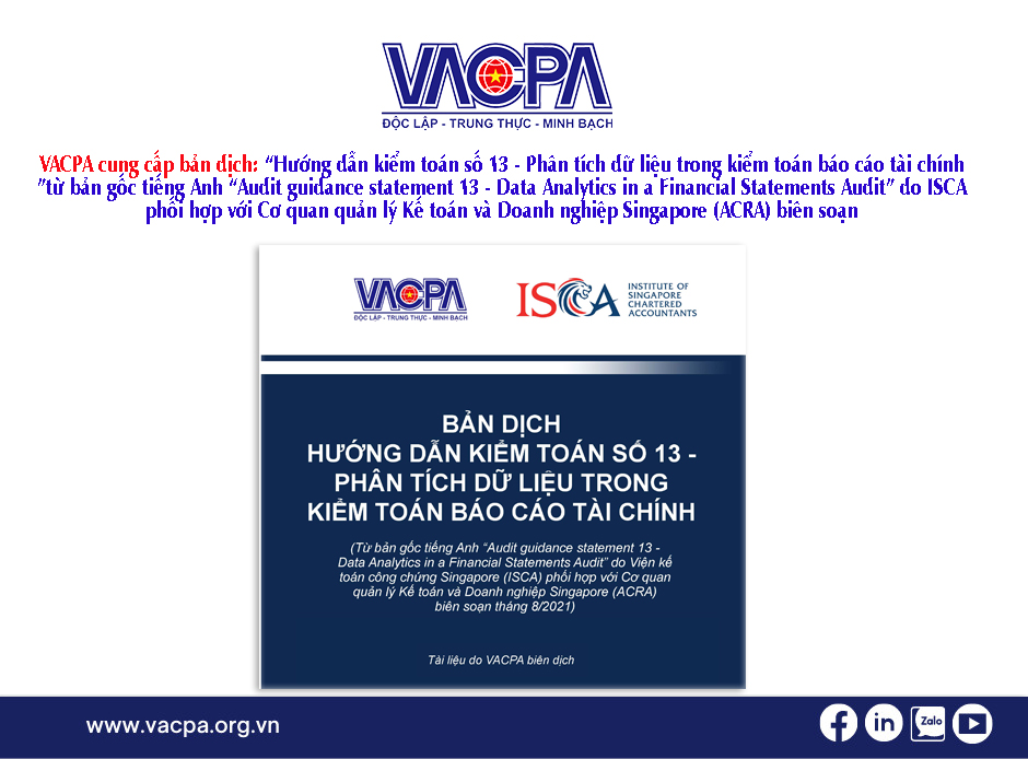 VACPA cung cấp bản dịch: “Hướng dẫn kiểm toán số 13 - Phân tích dữ liệu ...