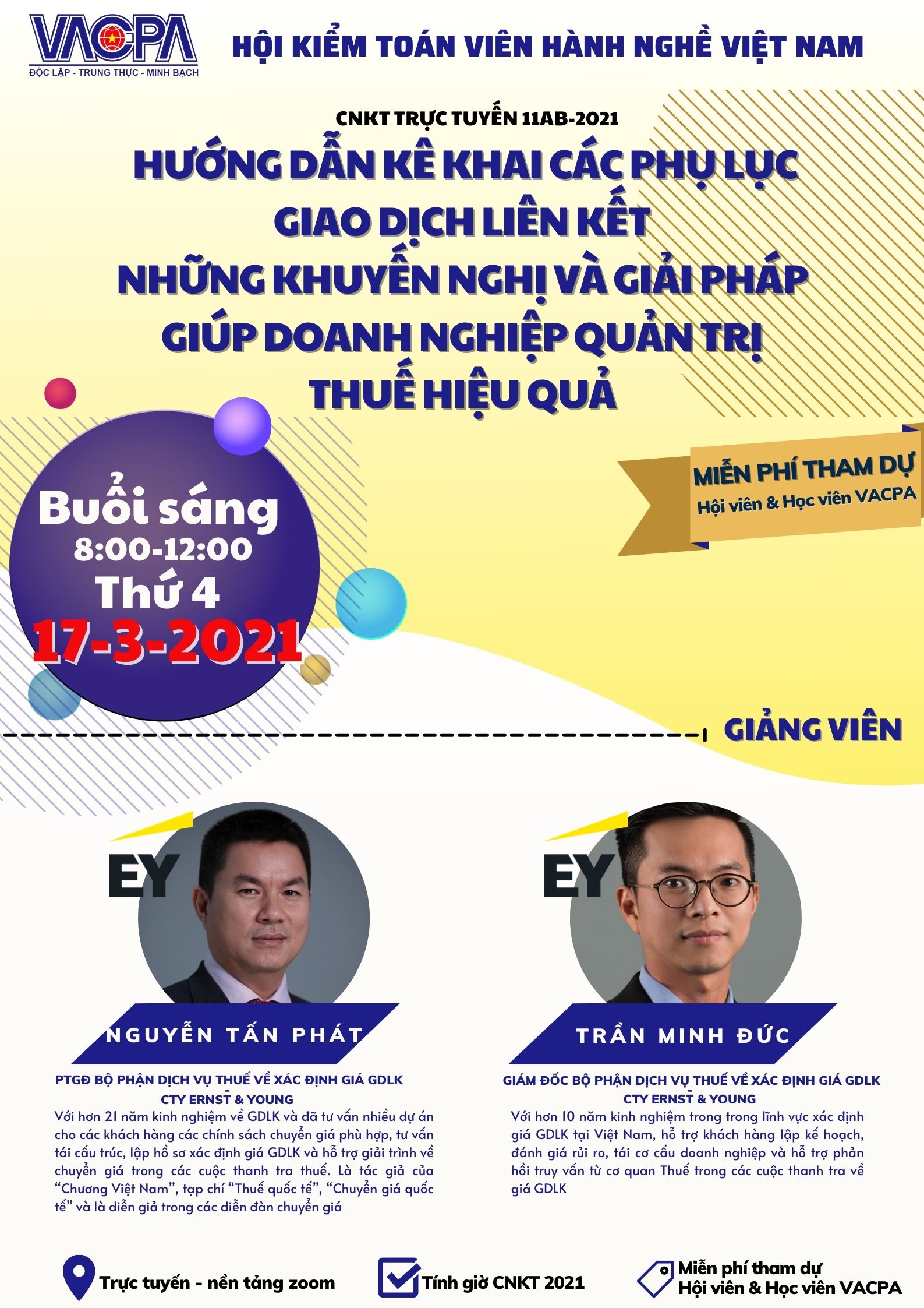 Thư mời tham dự lớp CNKT Online 11AB-2021 01 buổi ngày 17/03/2021 (Miễn ...