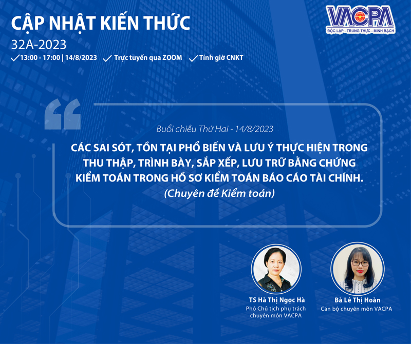 Thư mời tham dự lớp CNKT Online 32A-2023, Chiều ngày 14/08/2023